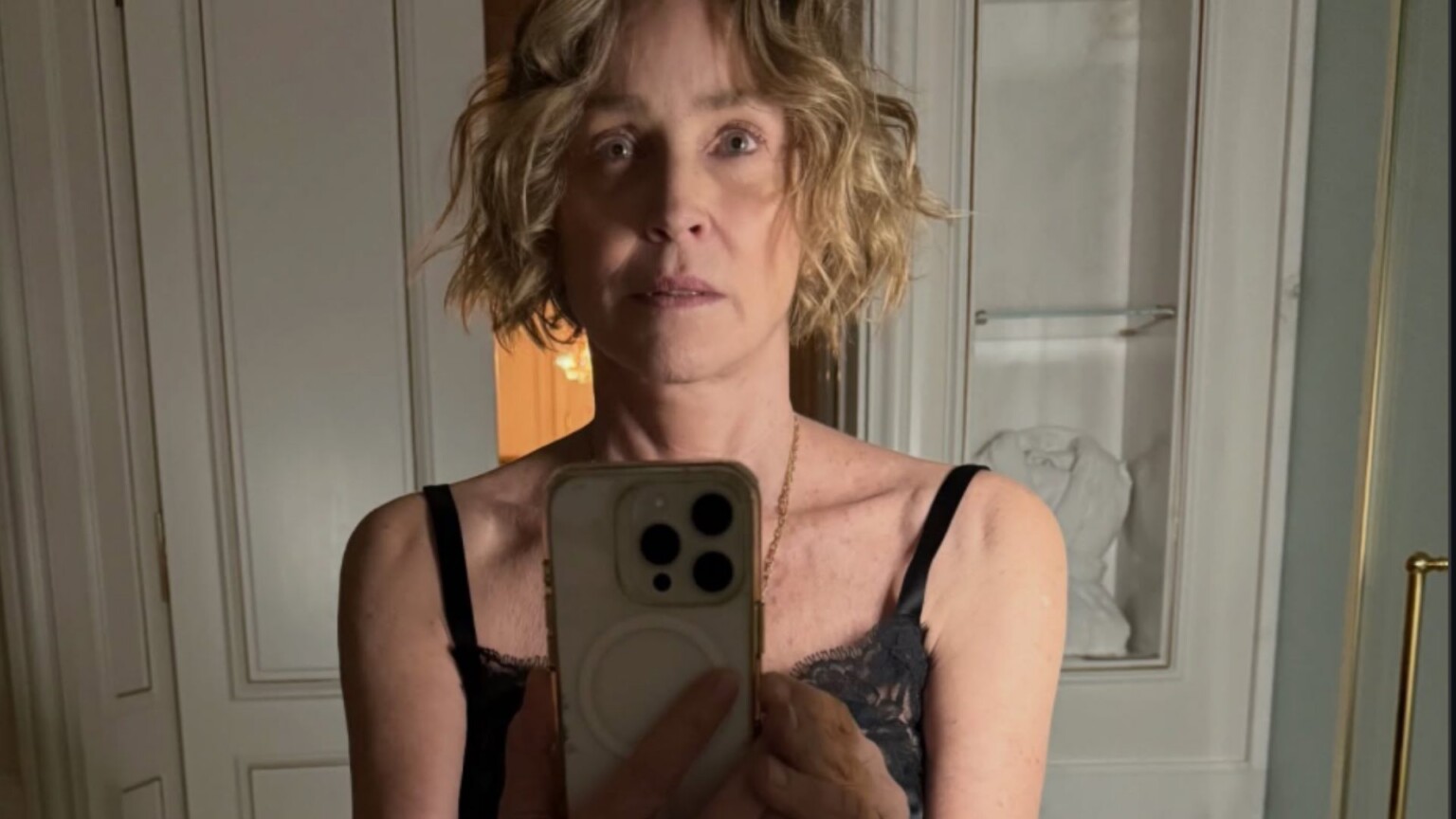 At 70, Sharon Stone causes a sensation in lace and celebrates unadorned ...