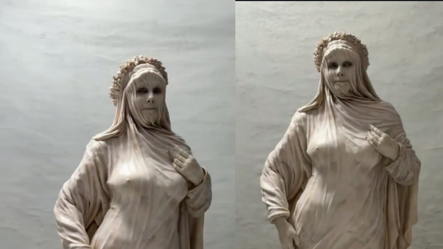 La mannequin Heidi Klum fascine le monde entier avec cette robe statue